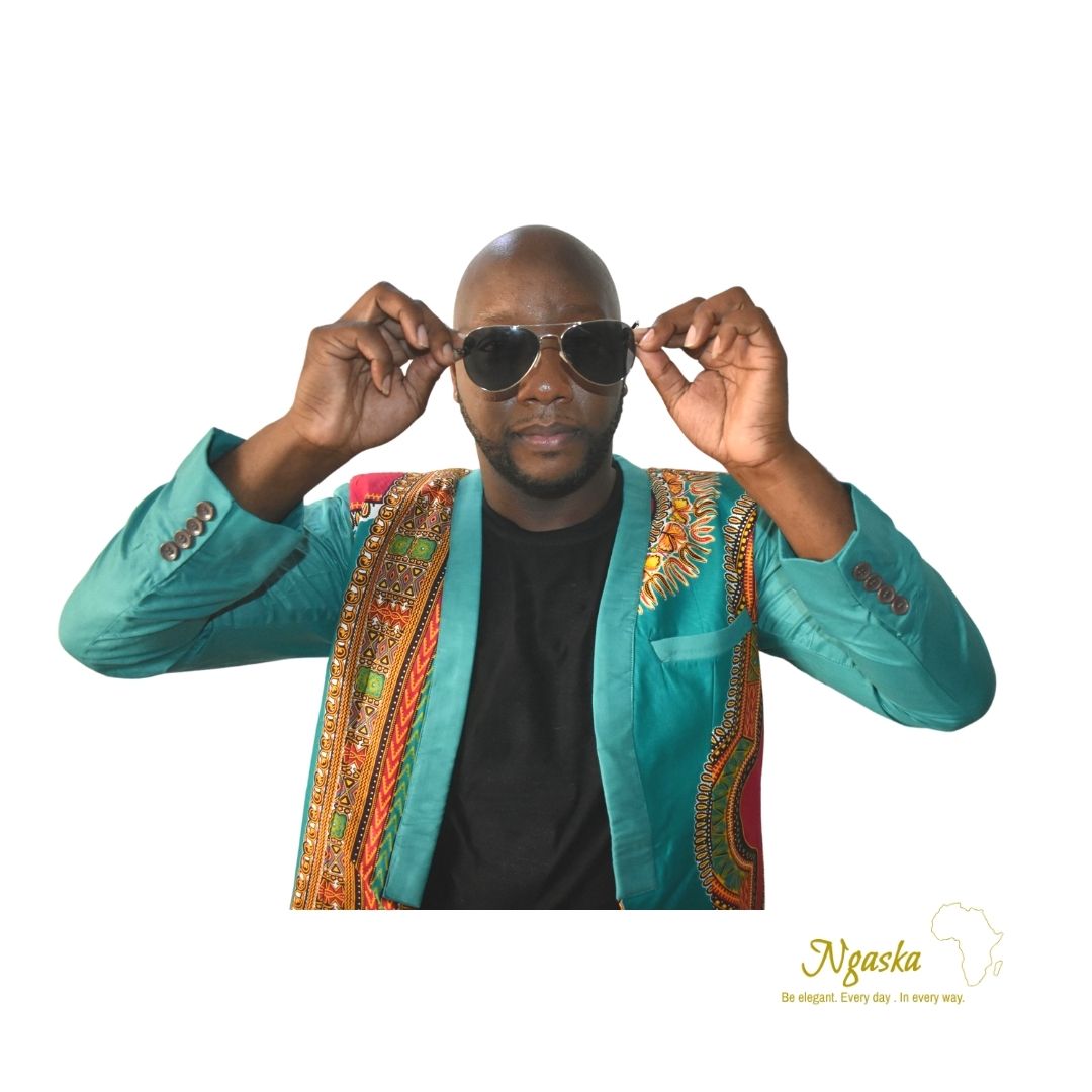 Green Dashiki Jacket DJGR – The Ngaska Store