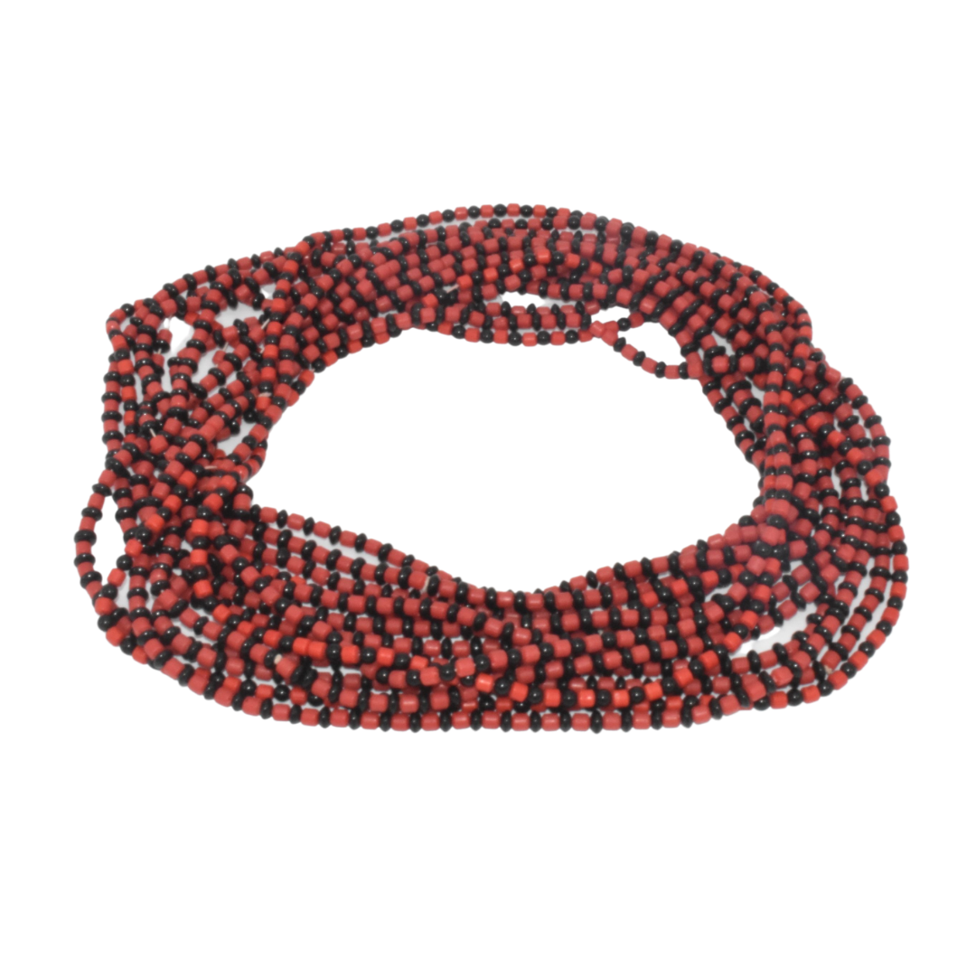 WB6- Igbo Red African Glass Seed Waist Beads Belly Chains – The Ngaska ...